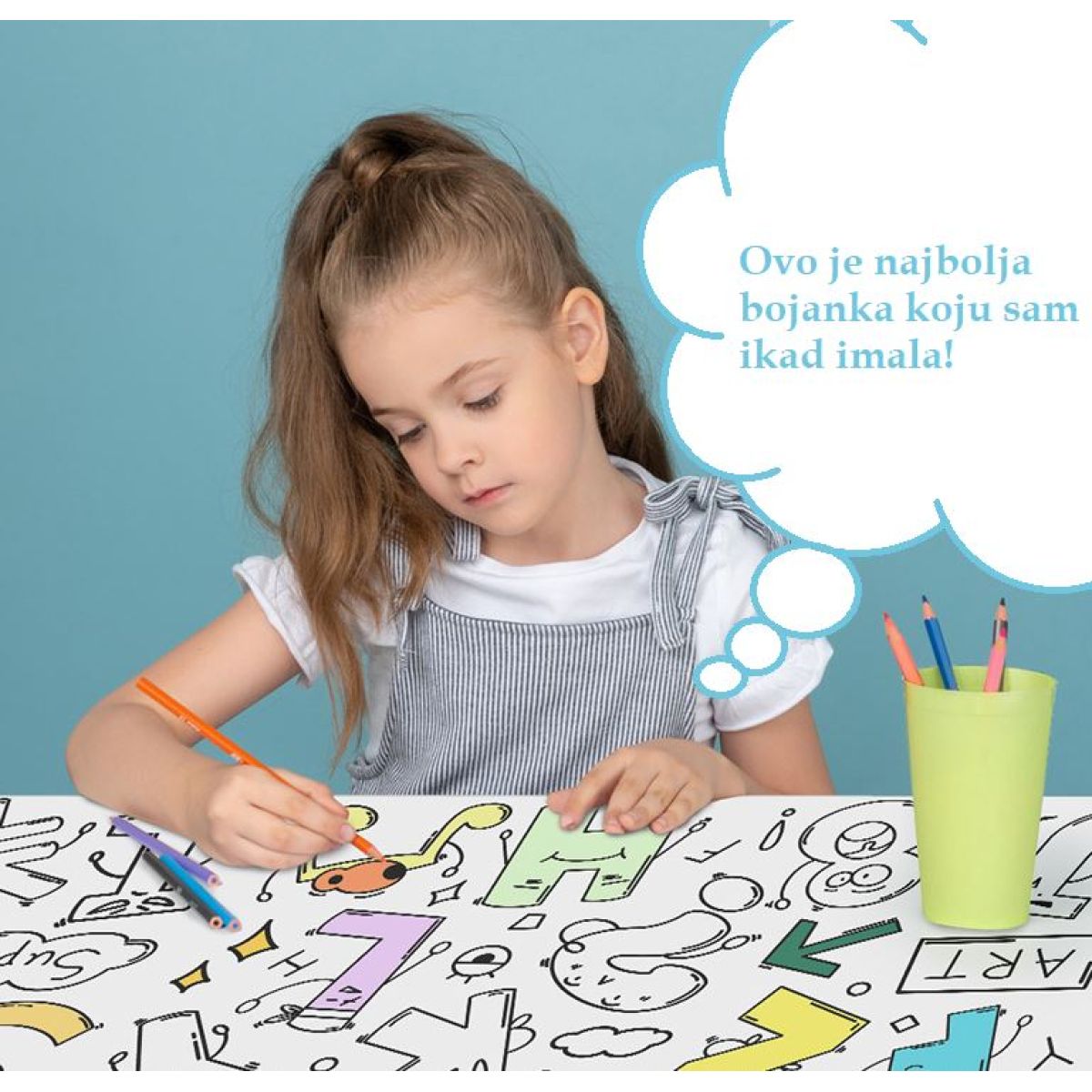 Dječja ljepljiva bojanka 3 metra